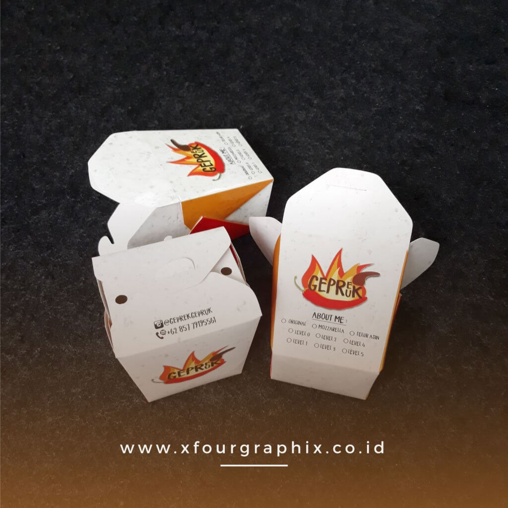 Box Mie Dan Nasi Ayam Geprek Murah - Box Foodgrade Mulai Rp. 1.650,-